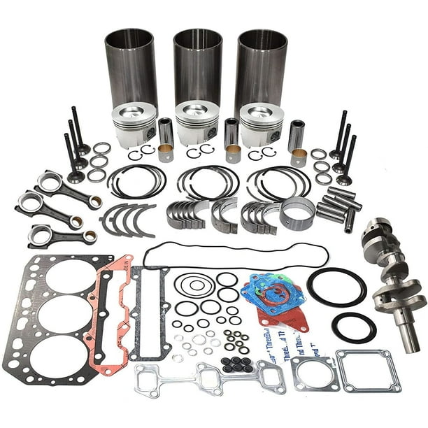 3TNV88 3D88E Overhaul Rebuild Kit with Crankshaft & Con Rod Compatible ...