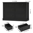 Homfa 8 Drawer Horizontal Combo Dresser for Bedroom, Modern Chest of ...