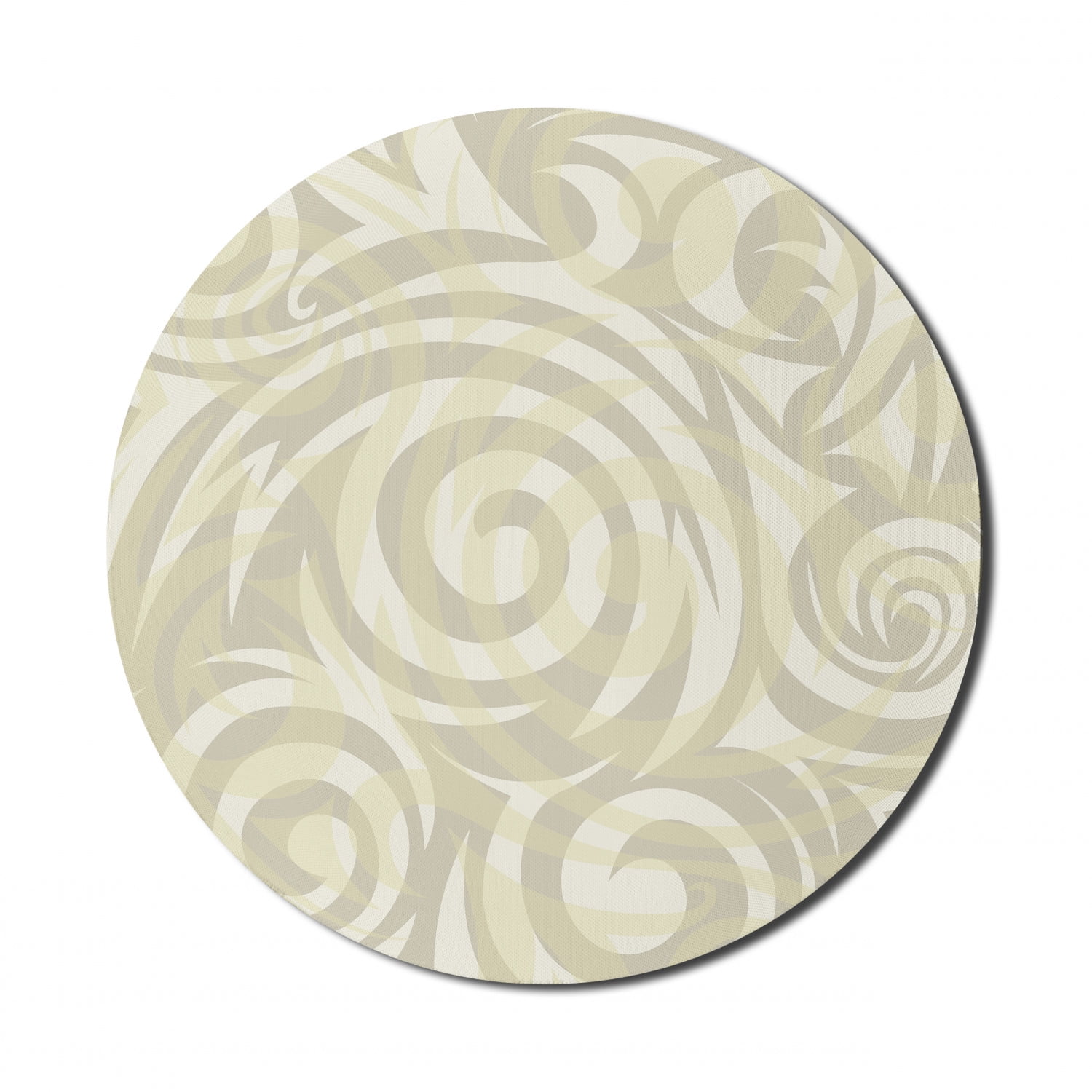 Modern Art Mouse Pad for Computers, Vintage Swirling Floral Design with ...