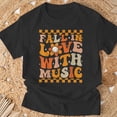 Fall In Love With Music Groovy Thanksgiving Music Teacher TShirt ...