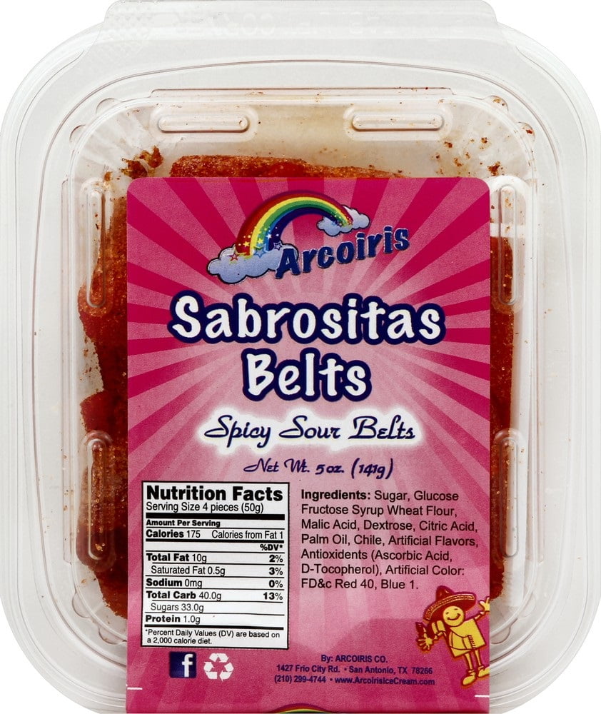 Arcoiris Ice Cream Sabrositas Belts 5oz - Walmart.com
