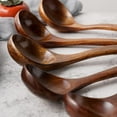 Magazine Kitchen Wood Long Handle Big Soup Spoon Retro Anti-Scalding ...
