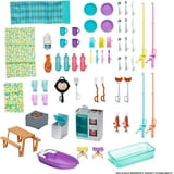 Barbie Camper Playset, 3-in-1 DreamCamper with Pool & 50 Accessories ...