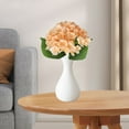 SIYTUAU Orange Simulation Hydrangea Artificial Flowers Plastic Stems ...