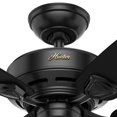 Restored Hunter Fan 48 inch Modern Matte Black Outdoor Ceiling fan with ...