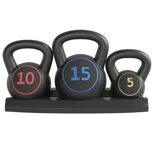 BalanceFrom Wide Grip 4 Piece Kettlebell Exercise Fitness Weight Set ...