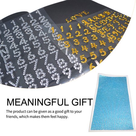 10 Sheets English Letters Sticker Adhesive Ornament Numbers Decals ...