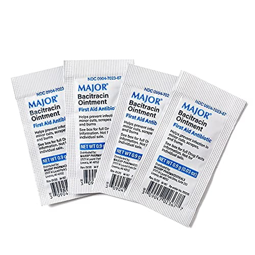 Buy Major Bacitracin Ointment First Aid Antibiotic: 0.9g Packets: Box ...