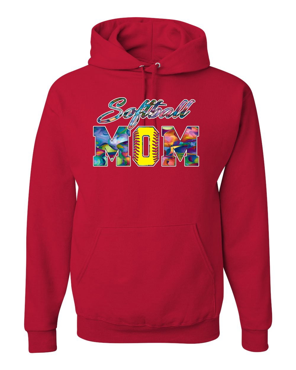 Wild Bobby, Colorful Softball Mom, Mother's Day, Unisex Graphic Hoodie ...