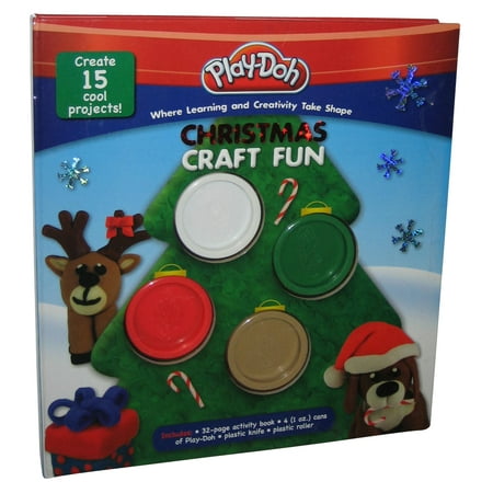 Play-Doh Christmas Holiday Toy Craft Fun Activity Book Set - (15 Kids ...