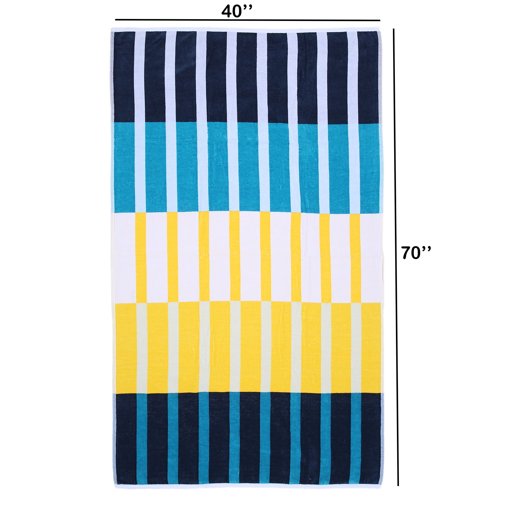Click here for Hometrends Cotton Beach Towel  Multi Stripe Blue... prices
