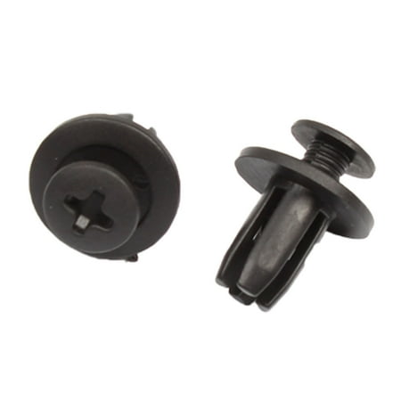 100Pcs 6mm Hole Plastic Rivets Fastener Fender Bumper Push Clips for ...