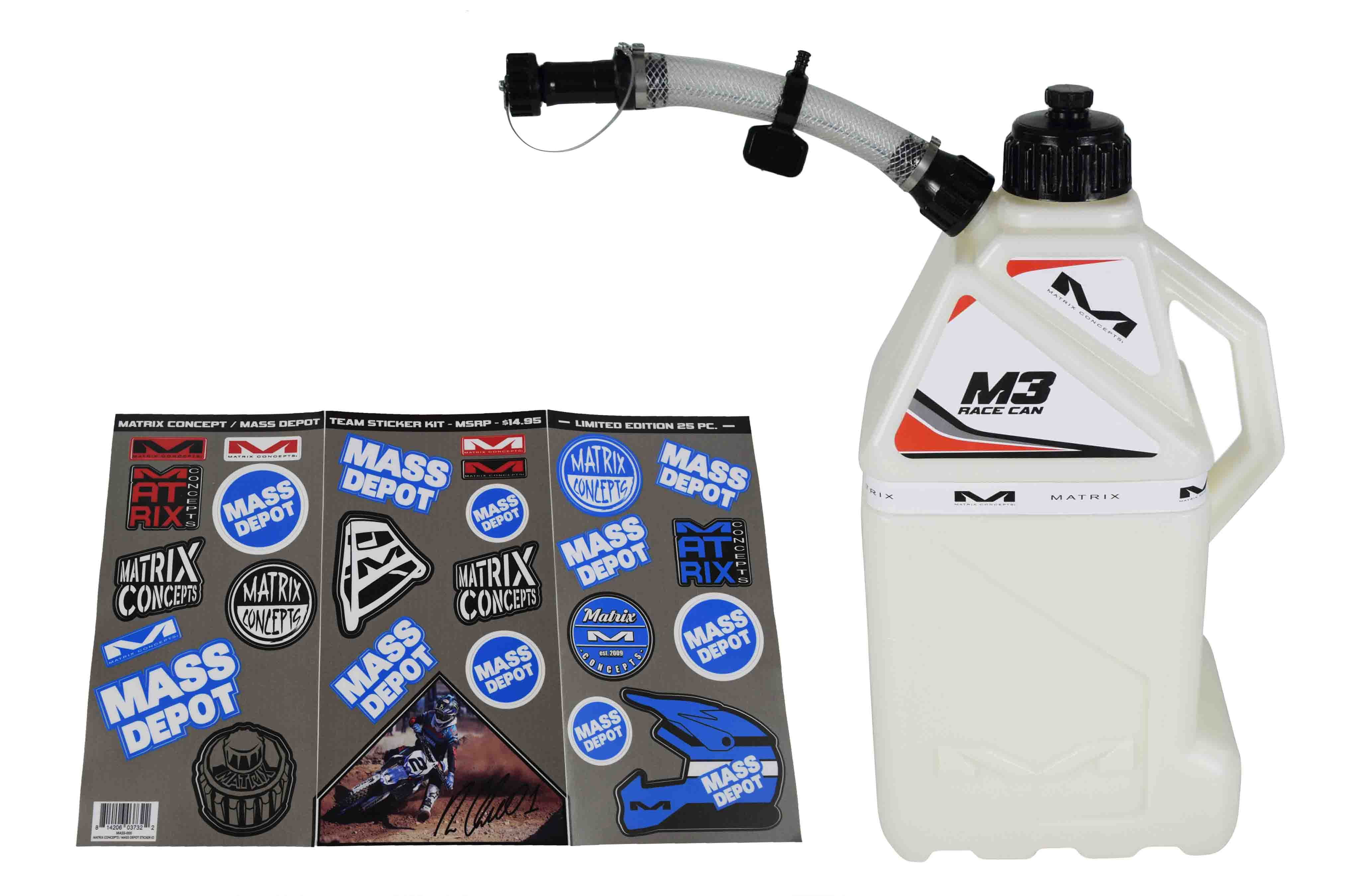 Matrix Concepts M3 4.0 Gal White Utility Can Easy Pour Nozzel w Sticker ...
