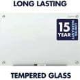Quartet Magnetic Glass Dry Erase White Board, 24''W x 18''H Whiteboard ...