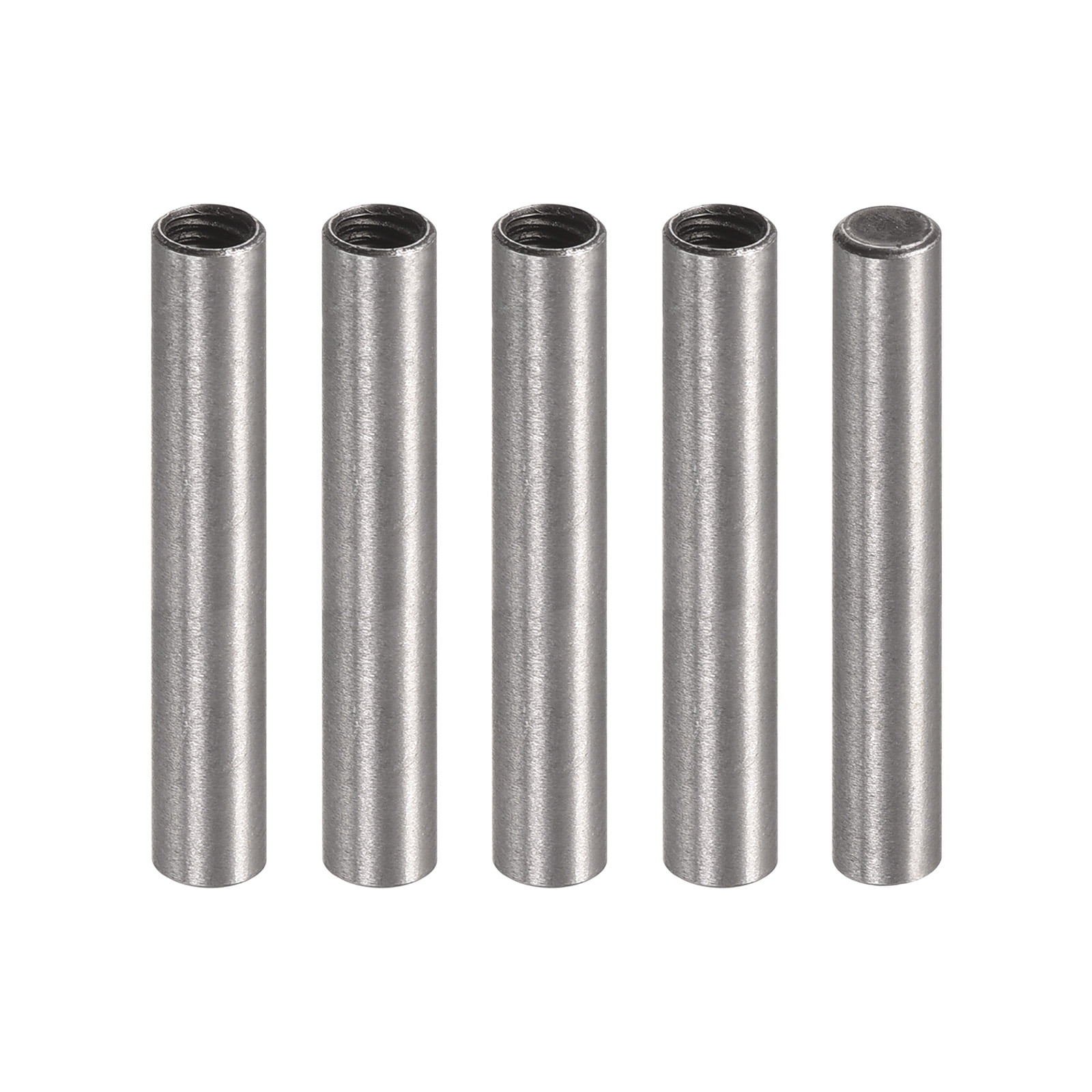 M3 Internal Thread Dowel Pin 5 Pack 4x25mm Chamfering Flat Carbon Steel ...