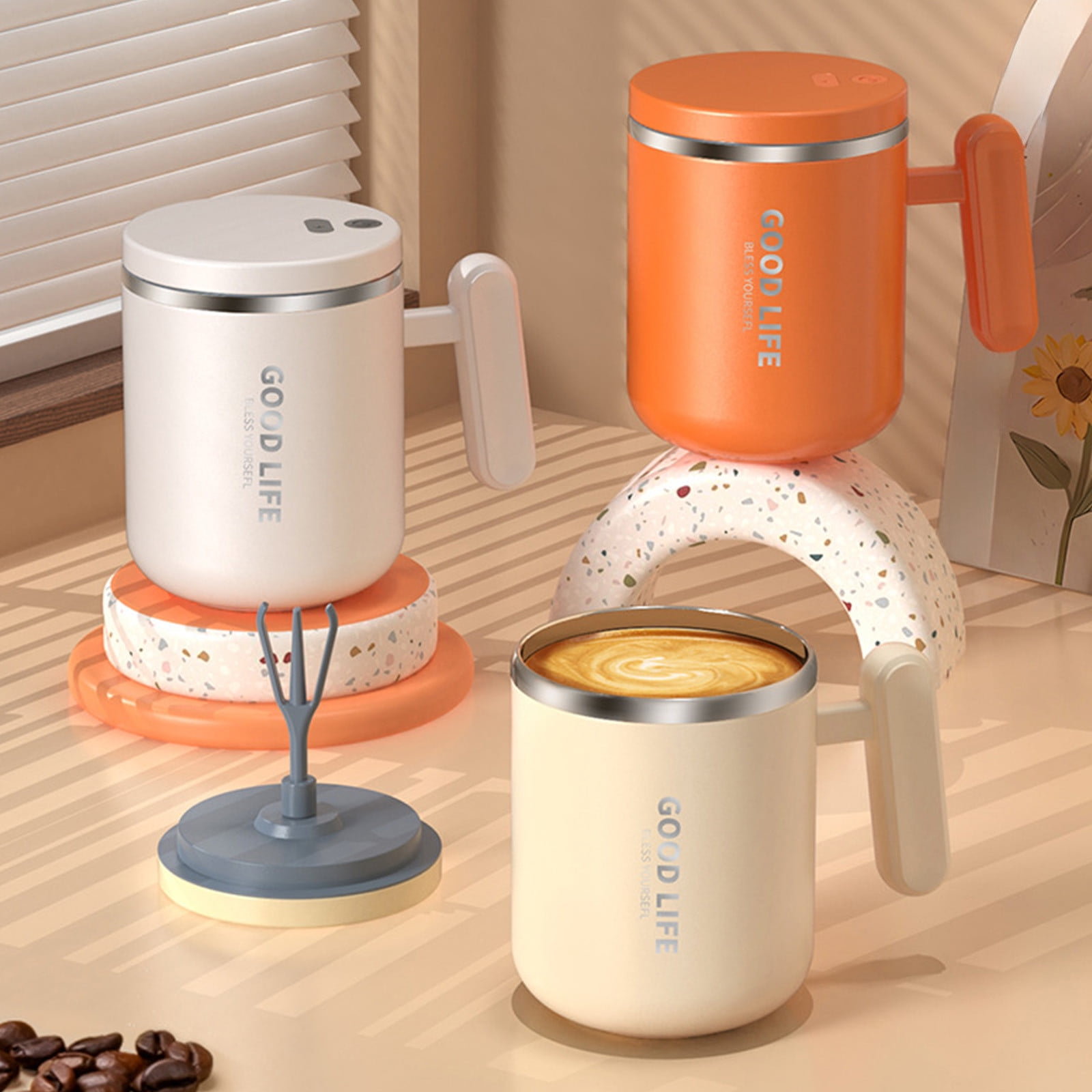 Vaso mezclador eléctrico de acero inoxidable | Taza automática ...