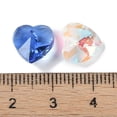 200 pc Romantic Valentines Ideas Glass Charms Faceted Heart Charms ...