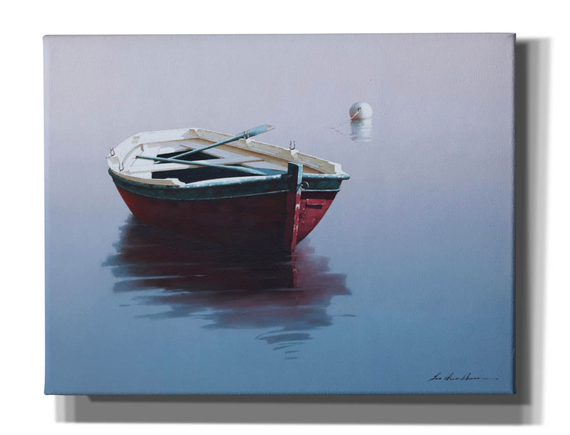 Epic Graffiti 'Lonely Boat in Red' by Zhen-Huan Lu, Canvas Wall Art, 34 ...