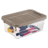 Sterilite Plastic 16 Qt. Stacker Box, Taupe Splash - Walmart.com