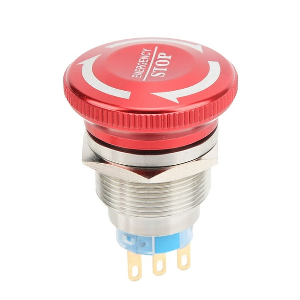 Emergency Stop Push Button Switch,22mm Waterproof Emergency Stop Self ...