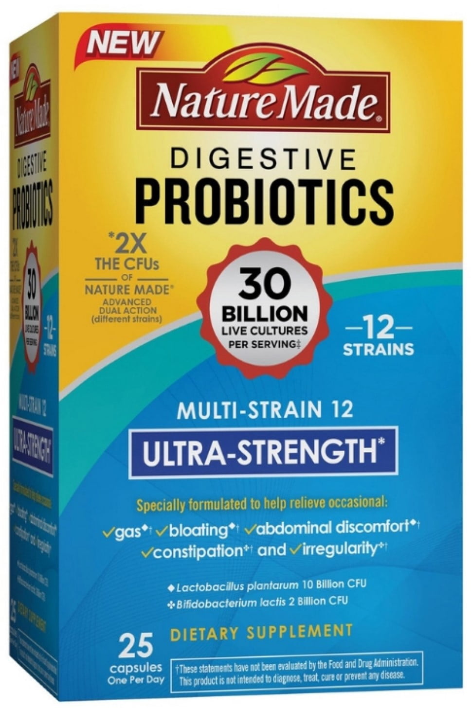 Nature Made Ultra Strength Probiotic Capsules, 25 ea (Pack of 3 ...