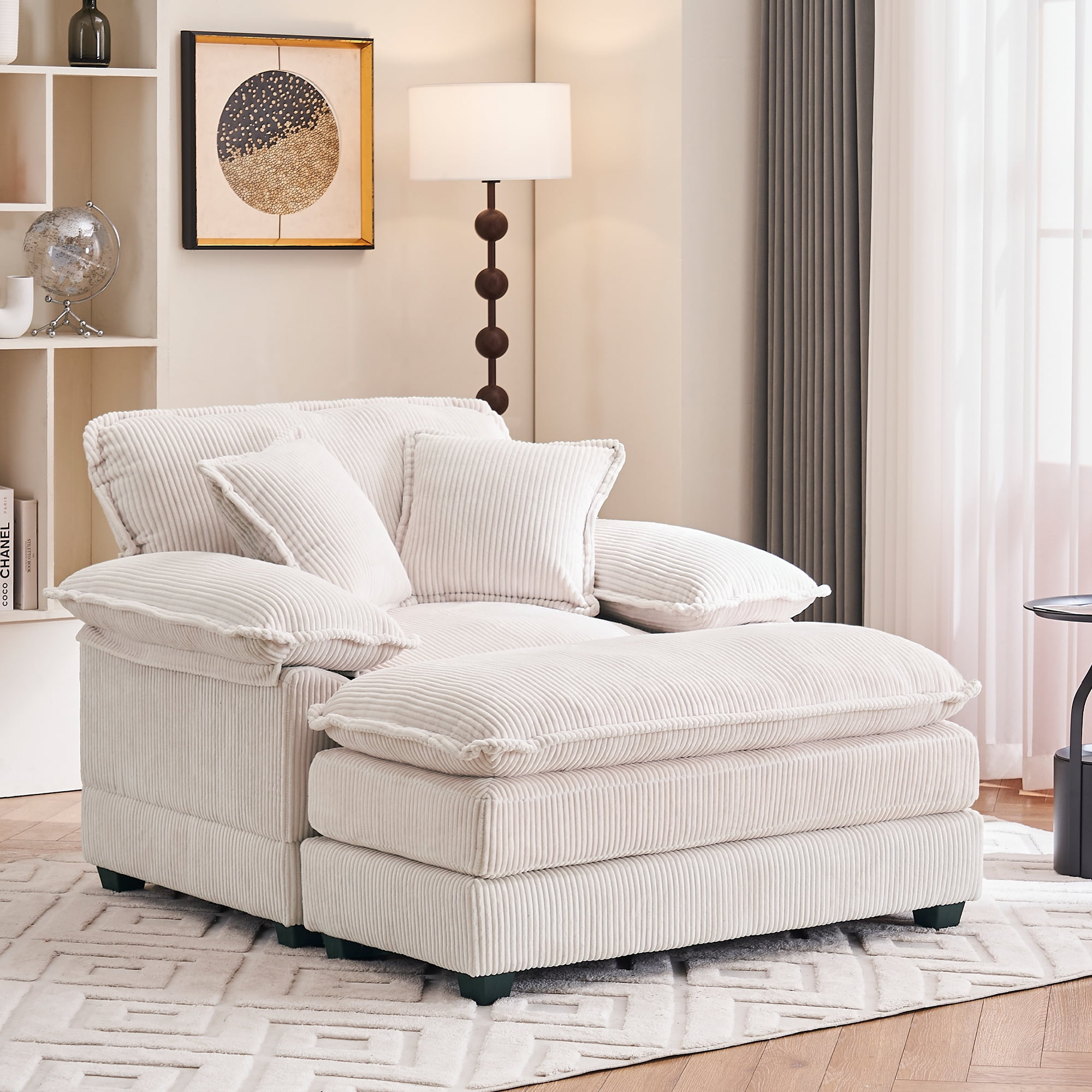 Click here for Modernluxe 46.9 Oversized Sofa Chair With Ottoman... prices