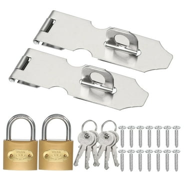 Heavy Duty Door Hasp with Turning Padlock Eye Mount, Stainless Steel ...