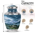 VALERASH Mountain Cremation Urns for Adult Ashes Women - Grey Burial ...