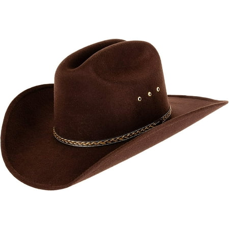 IGUOHAO Classic Cattleman Straw Cowboy Hat Western Style Pinch Front ...