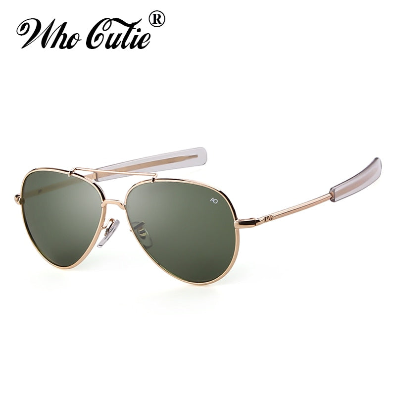 American Optical Sunglasses Men Brand Designer High Quality Gold Frame ...