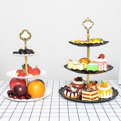 NEW Birthday Party 3-Tier Stand Three-layer Fruit Plate Cake Stand ...