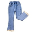 FDDMis Toddler Jeans Girls White Compression Pants Linen Pants Girls 5t ...