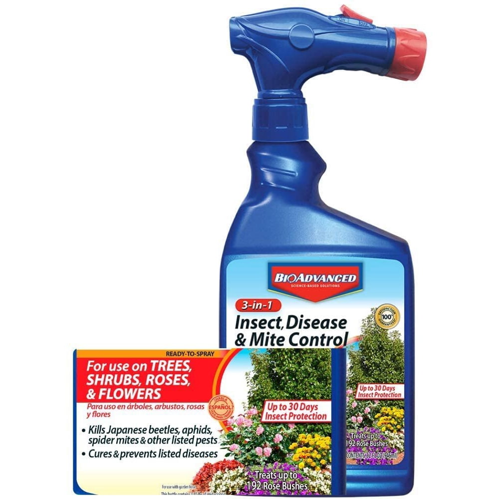 Bayer 708287 3-in-1 Insect Disease & Mite Control Spray, 32-Ounce ...