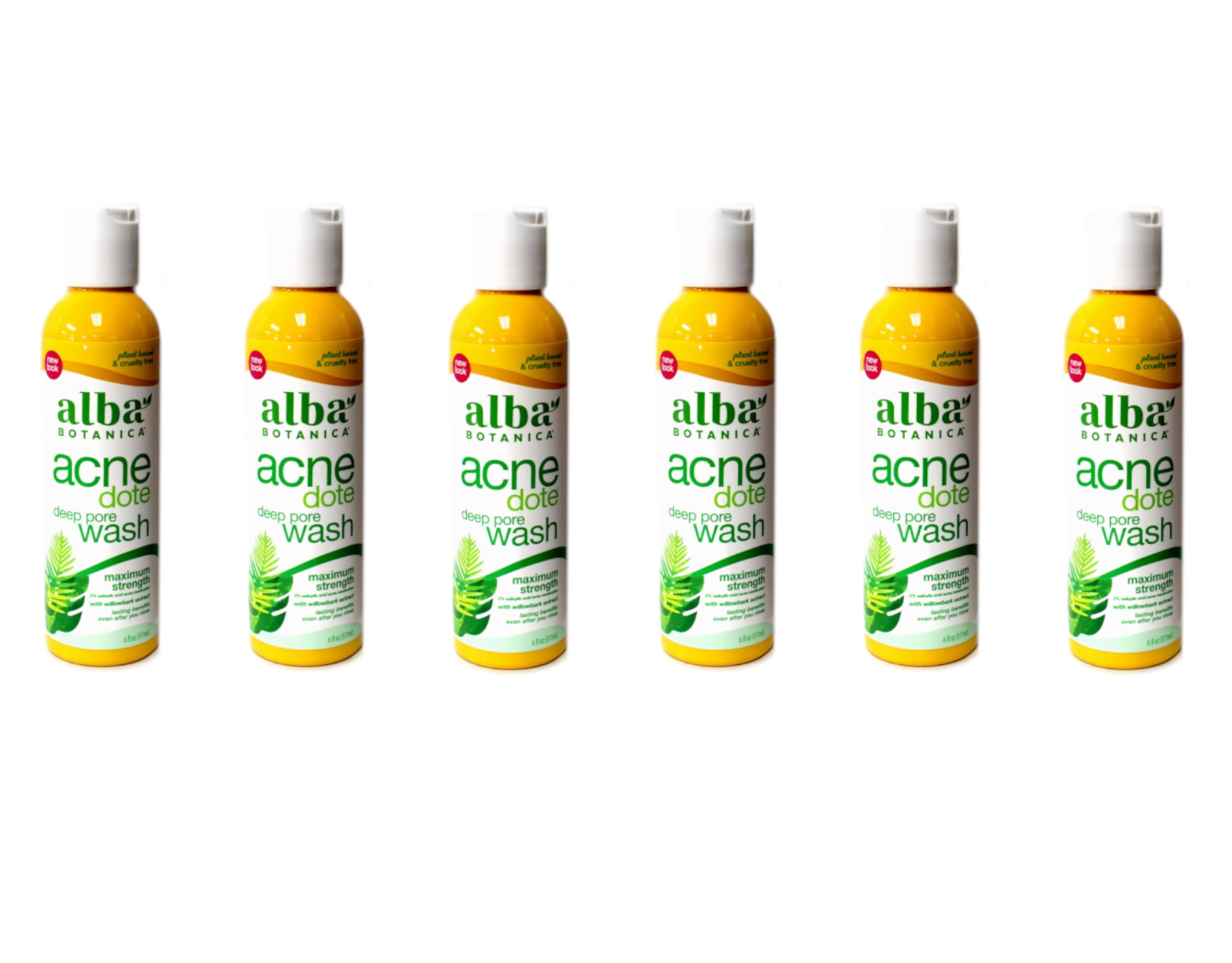 Alba Botanica, Acne Dote, Deep Pore Wash, Oil-Free, 6 fl oz(pack of 6 ...