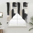 Abstract Color Block Swag Curtain Valance for Window 2 Panels Grey ...