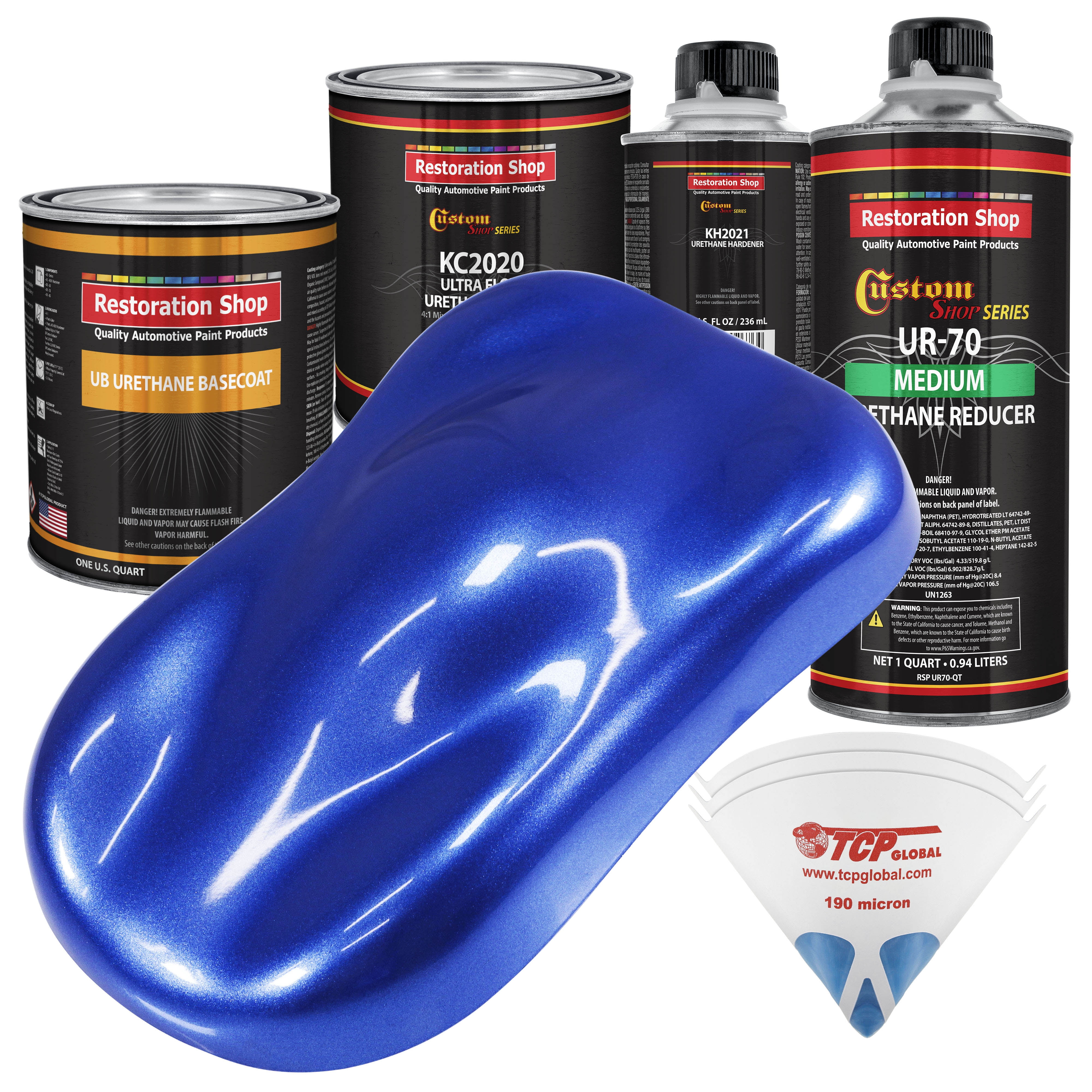 Cobalt Blue Firemist Premium Quart URETHANE BASECOAT CLEARCOAT Auto ...