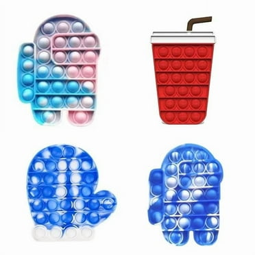 HDTech Rainbow Butterfly Shape Push Pop Bubble Sensory Fidget Toy for ...