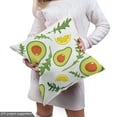 Ambesonne Fruits Fabric by the Yard Upholstery, Sliced Avocados and ...