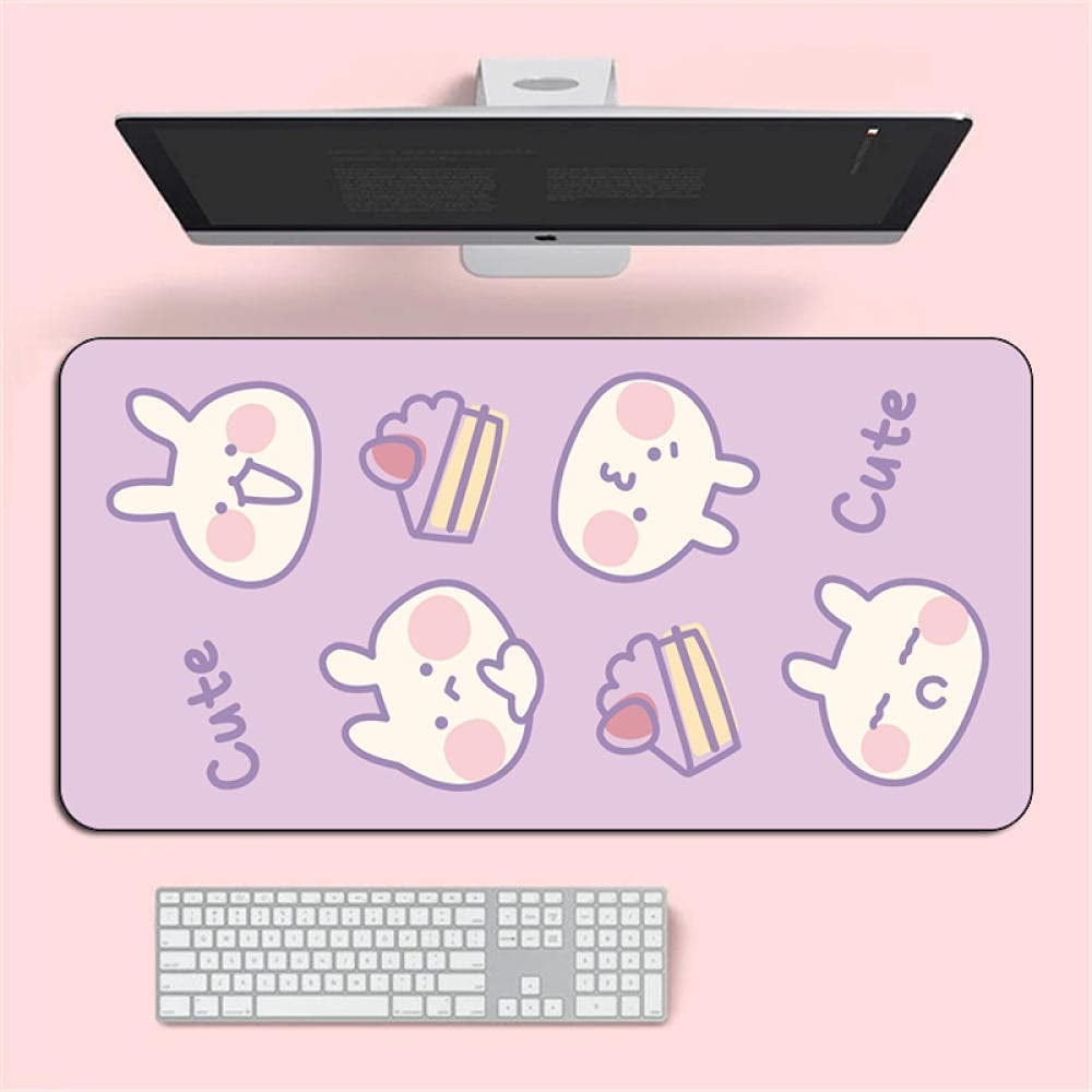 Gaming Mouse pad Pink Strawberry Peach Kawaii Mouse Pad Rabbit Cat ...