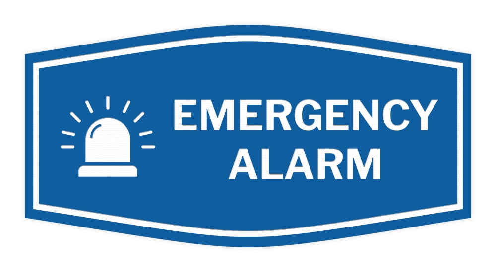 Signs ByLITA Fancy Emergency Alarm Sign (Blue) - Large - Walmart.com