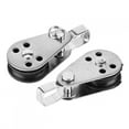 Dioche Pulley Block Sets Anchor Trolley Kit 2 Stainless Steel Pulleys ...
