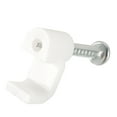 200pcs Flat Cable Clip Nail Coaxial Tacks Wire Clips 5mm White ...