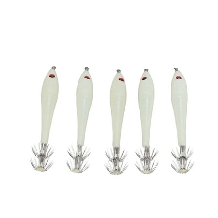 Squid Hook Jigs, Dense 5PCS Double Row Hook Cuttlefish Fishing Hook ...