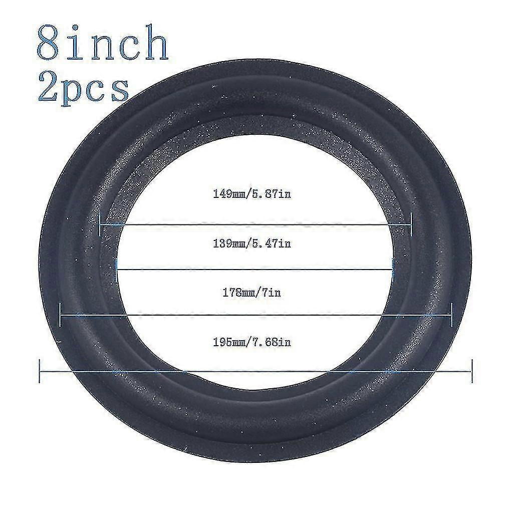 (8 inches)2 Pieces Foam Surround Edge Rings Repair Kit For Speaker ...