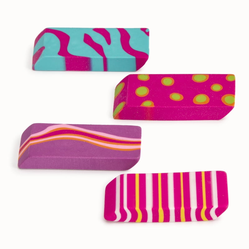 Creative Colors Fashion Wedge Erasers - 24 Count, 4 Piece, 4 Multi ...