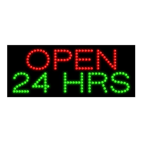 Open 24 Hours-LED Dots Sign Made in USA - Walmart.com