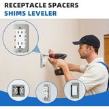 NOGIS 10 Pcs Wall Plate Spacer,Metal Single Gang Device Leveler,Flush ...