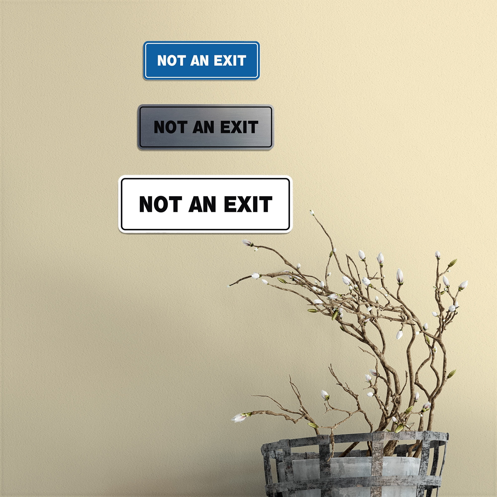 Buy Standard Not An Exit Sign - Black - Small 2 X 6 Online at Lowest ...