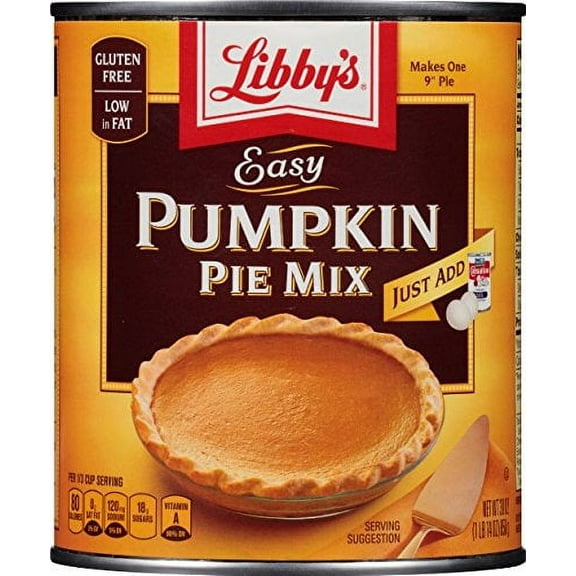 Libby's Easy Whole Pumpkin Pie Mix All Natural No Preservatives, 30 oz ...