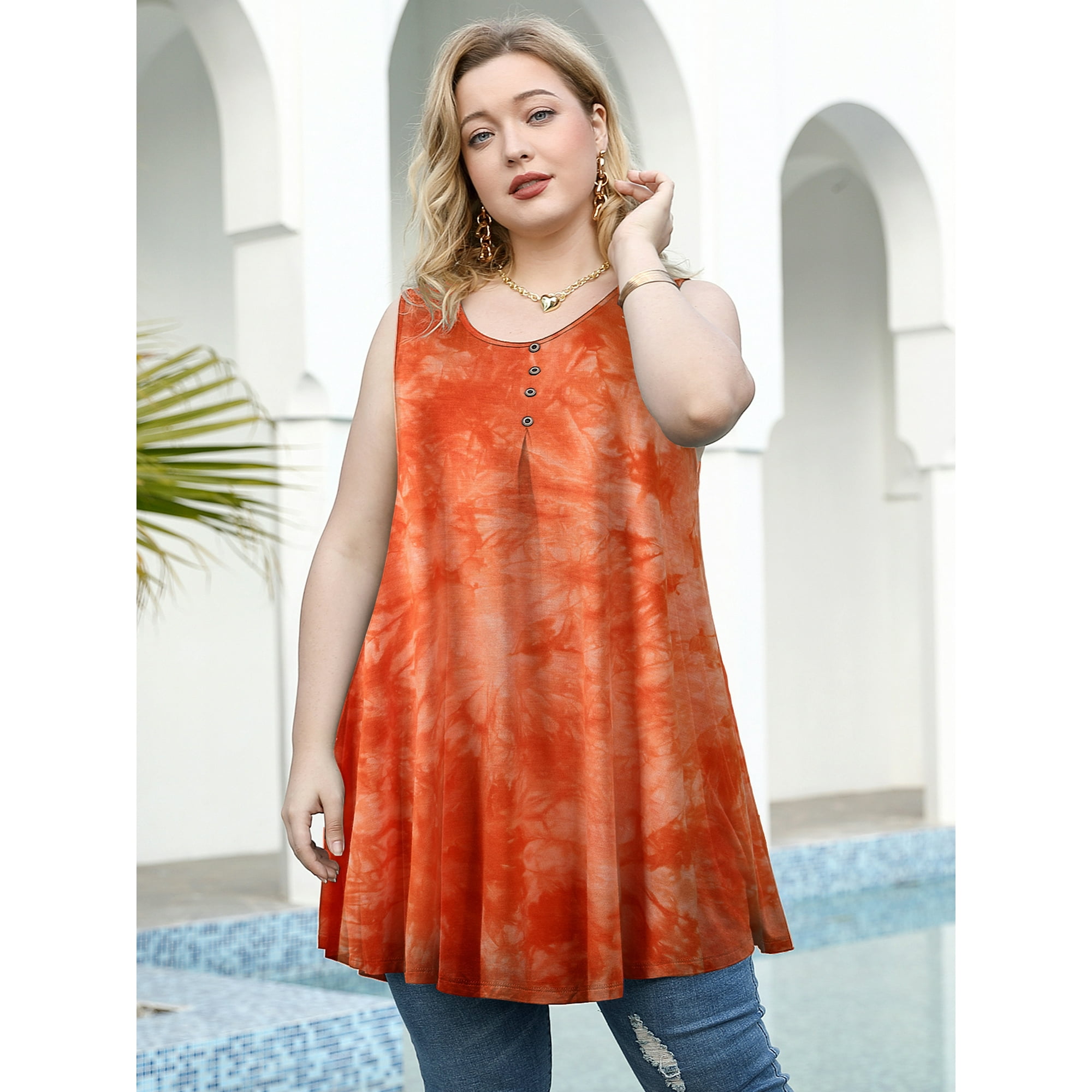 Click here for Larace Plus Size Tank Tops For Women Sleevelss Tun... prices